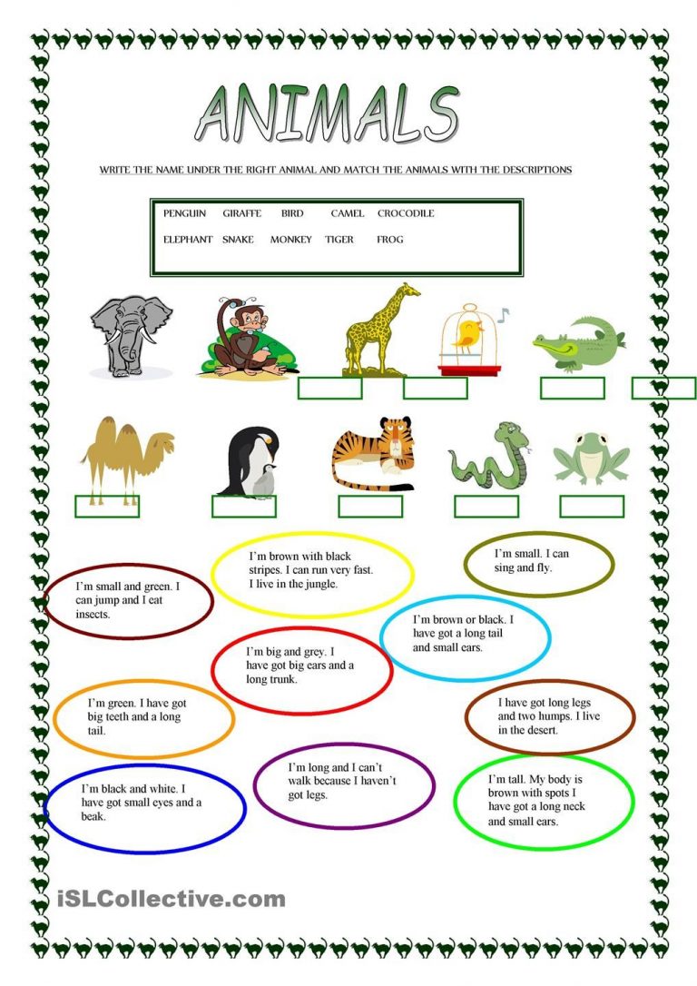 Animals Free Esl Worksheets Teachers Resources Learn English animals-free-esl-worksheets-teachers-resources-learn-english
