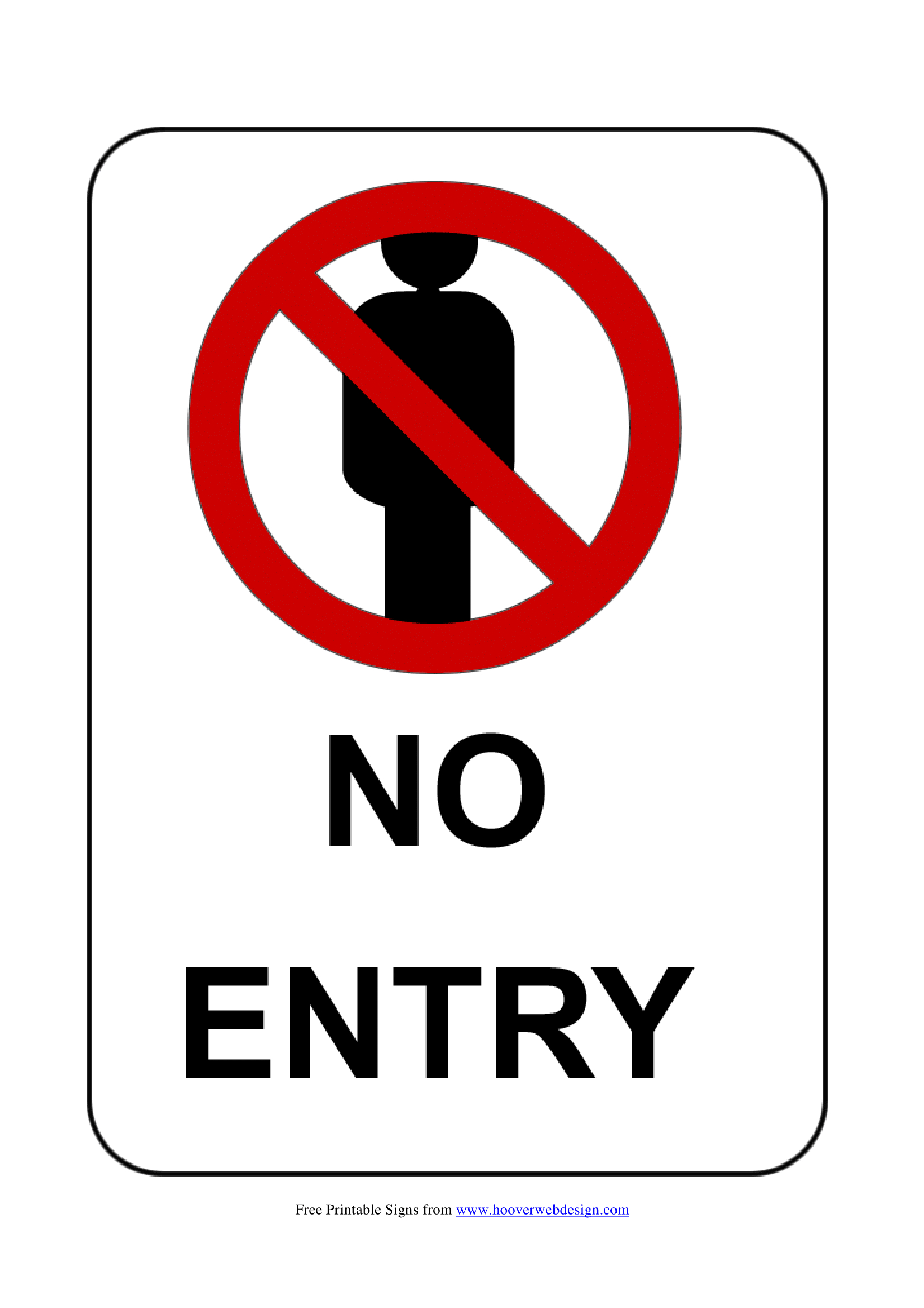 Free Printable No Entry Sign Free Printable
