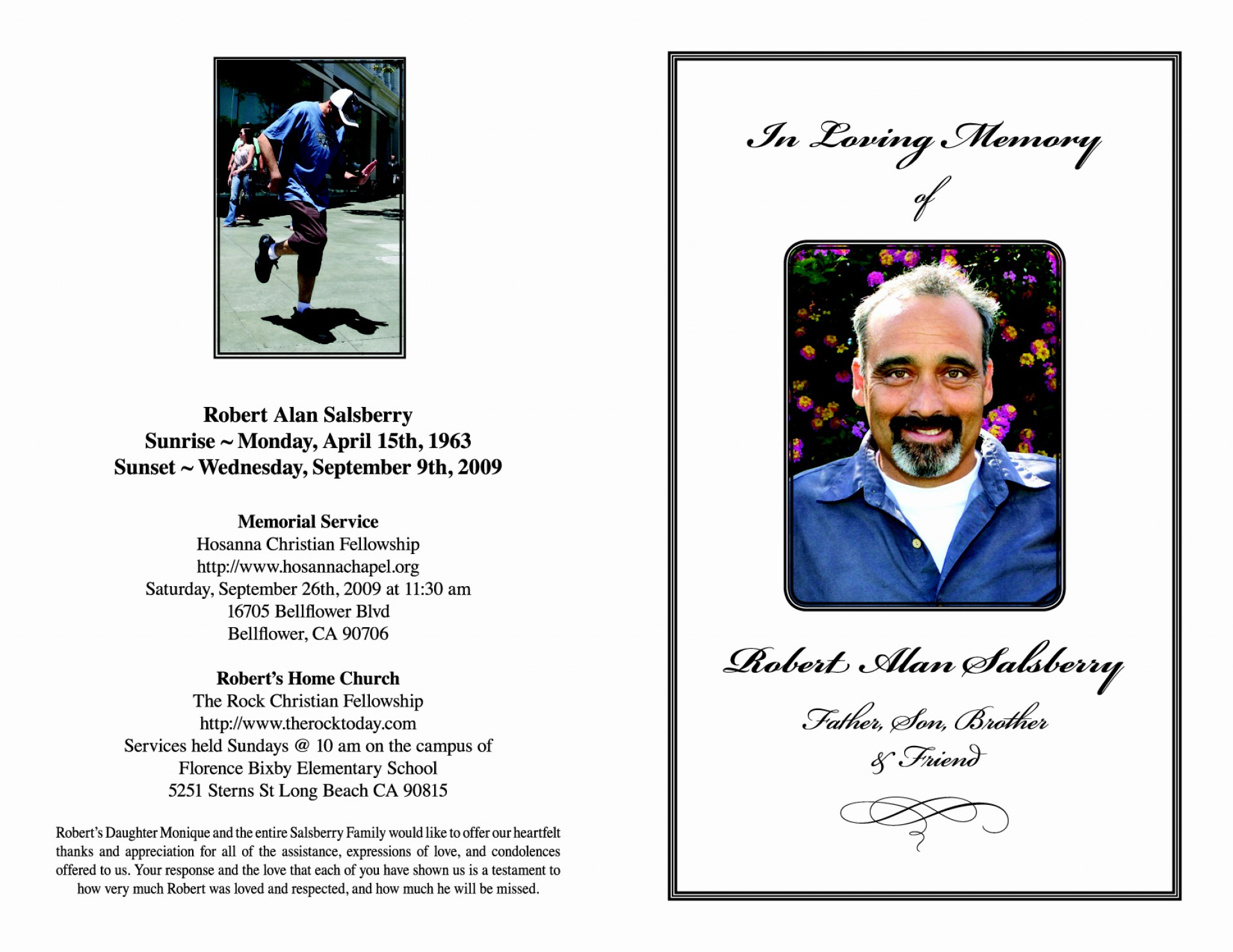 Funeral Card Template Free Download Printable Templates