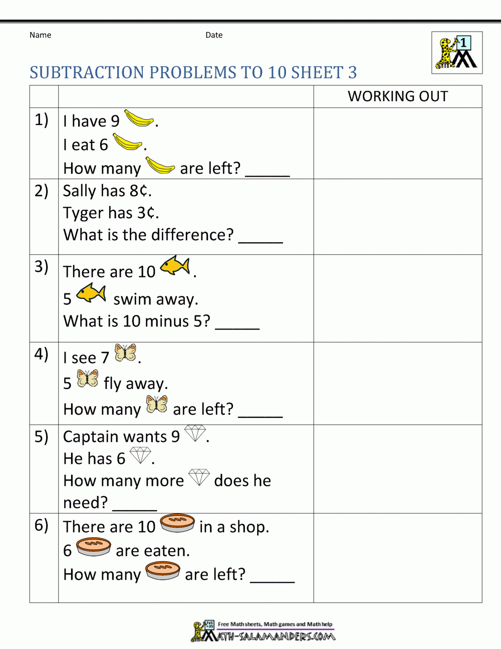 Free Printable 1St Grade Math Word Problems Free Printable