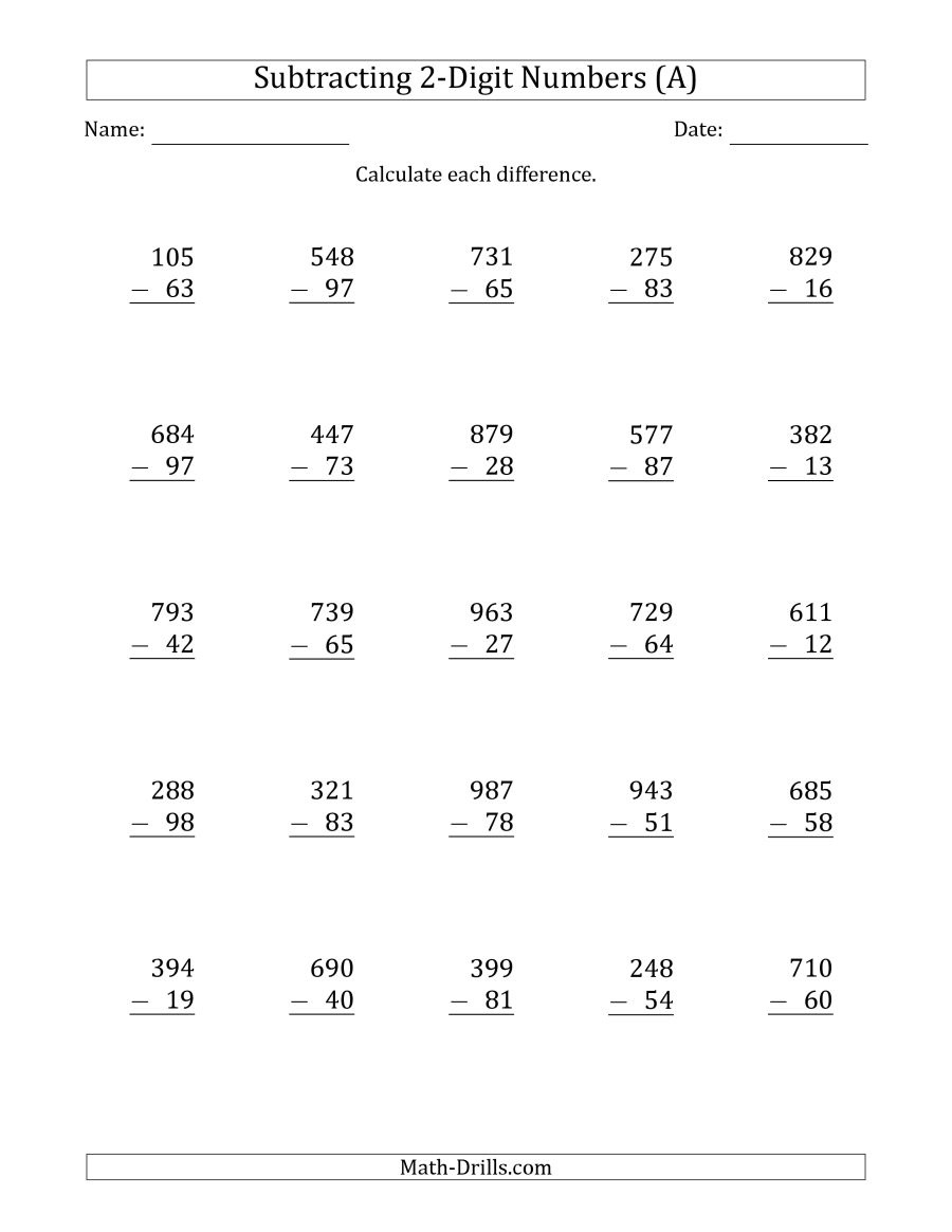 Free Printable 3 Digit Subtraction With Regrouping Worksheets Free 