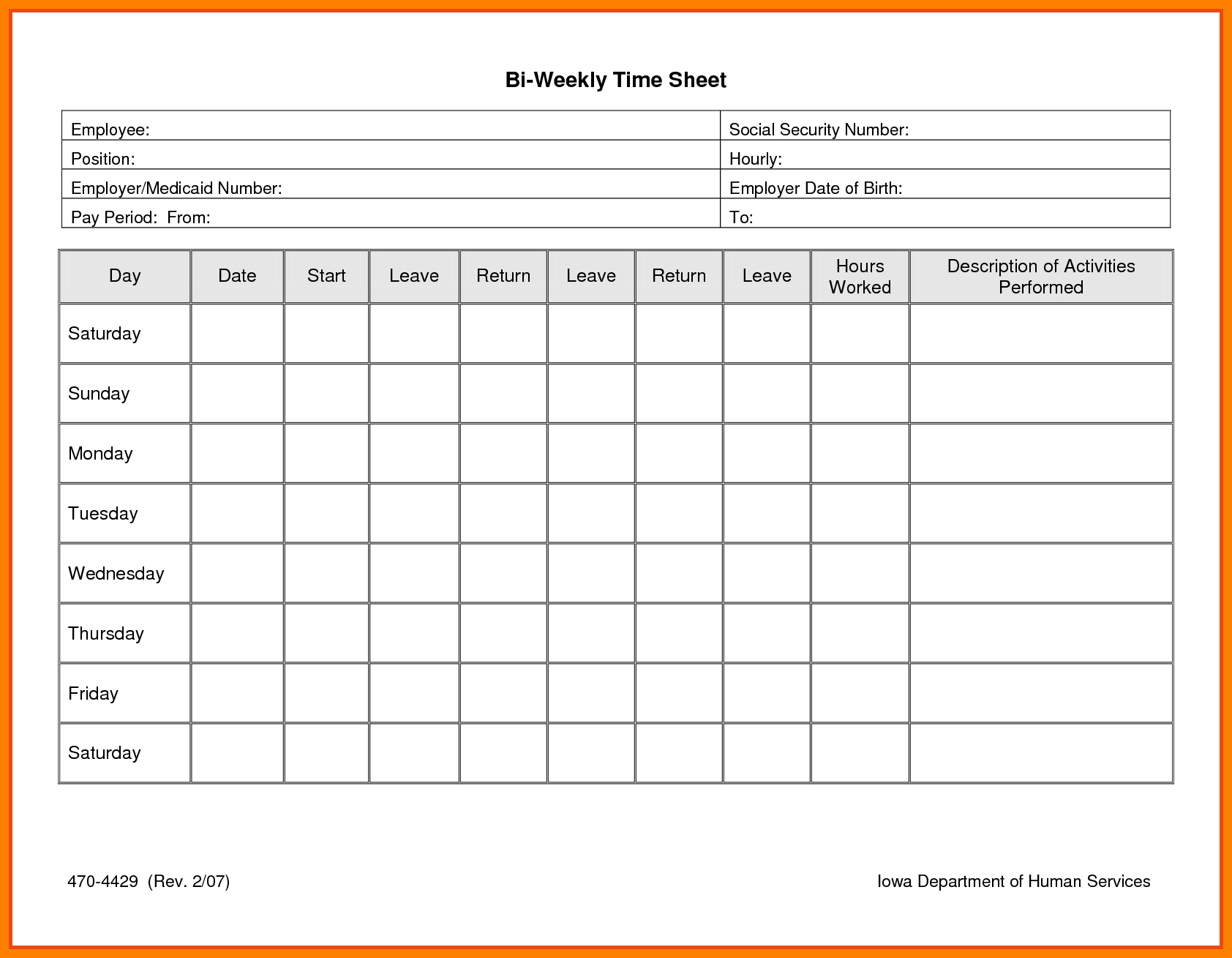Download Weekly Timesheet Template Excel Pdf Rtf Word Free 
