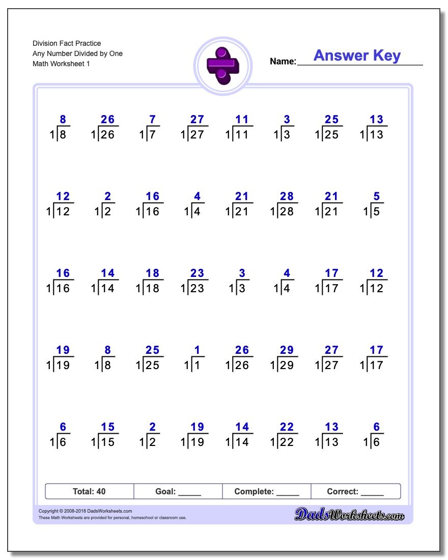 Fourth Grade Division Math Printable Worksheet Edumonitor 7 Best 