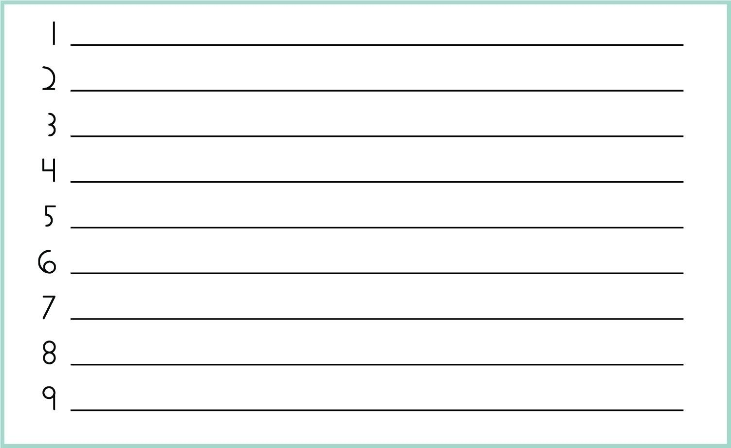 30 Images Of Blank Numbered List Template Helmettown Free Printable Numbered List Free 