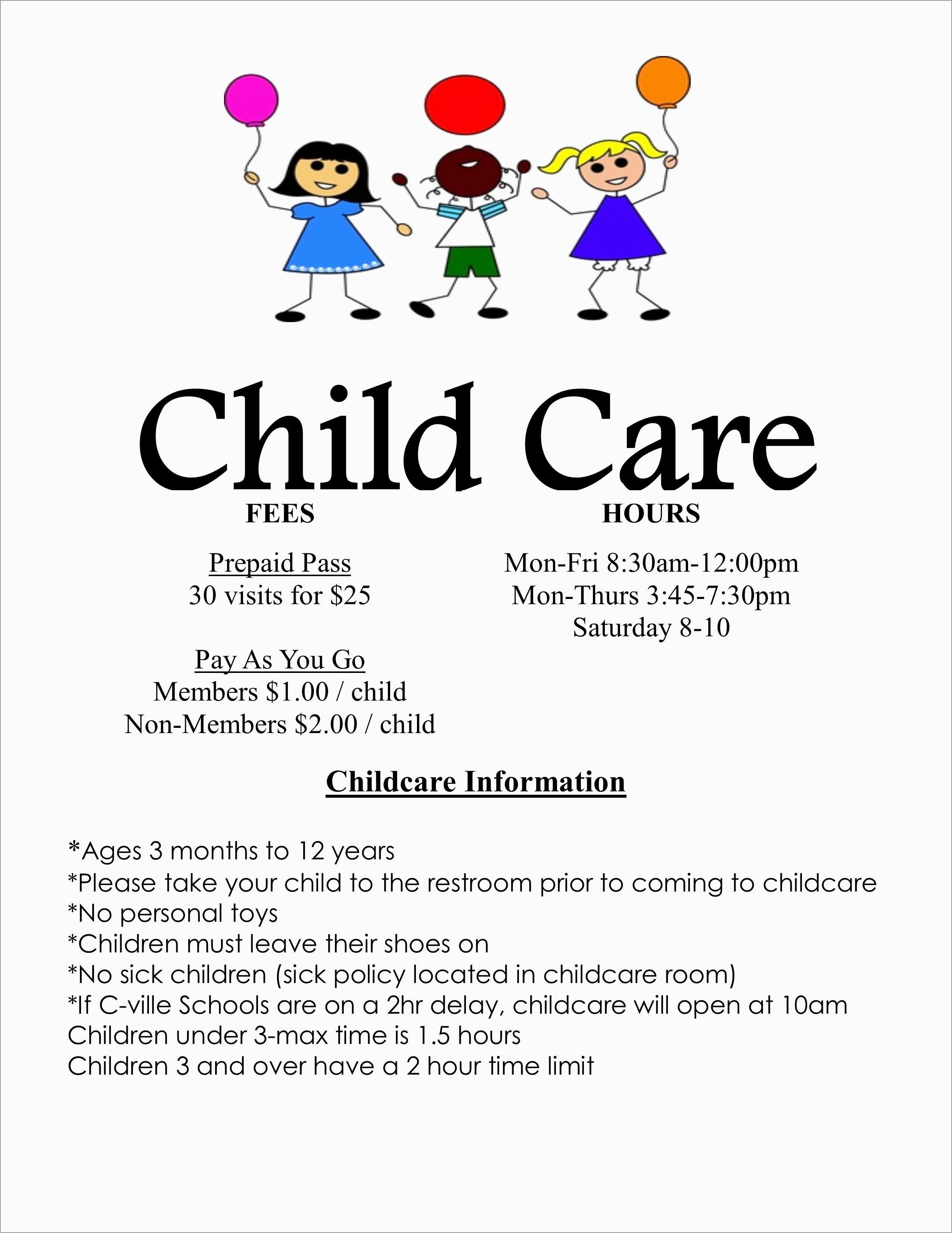 Home Daycare Flyers Ideas Johnson Administration Design Free 