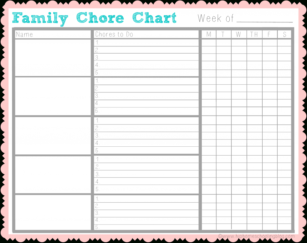 Free Printable Chore Charts For Multiple Children Free Printable