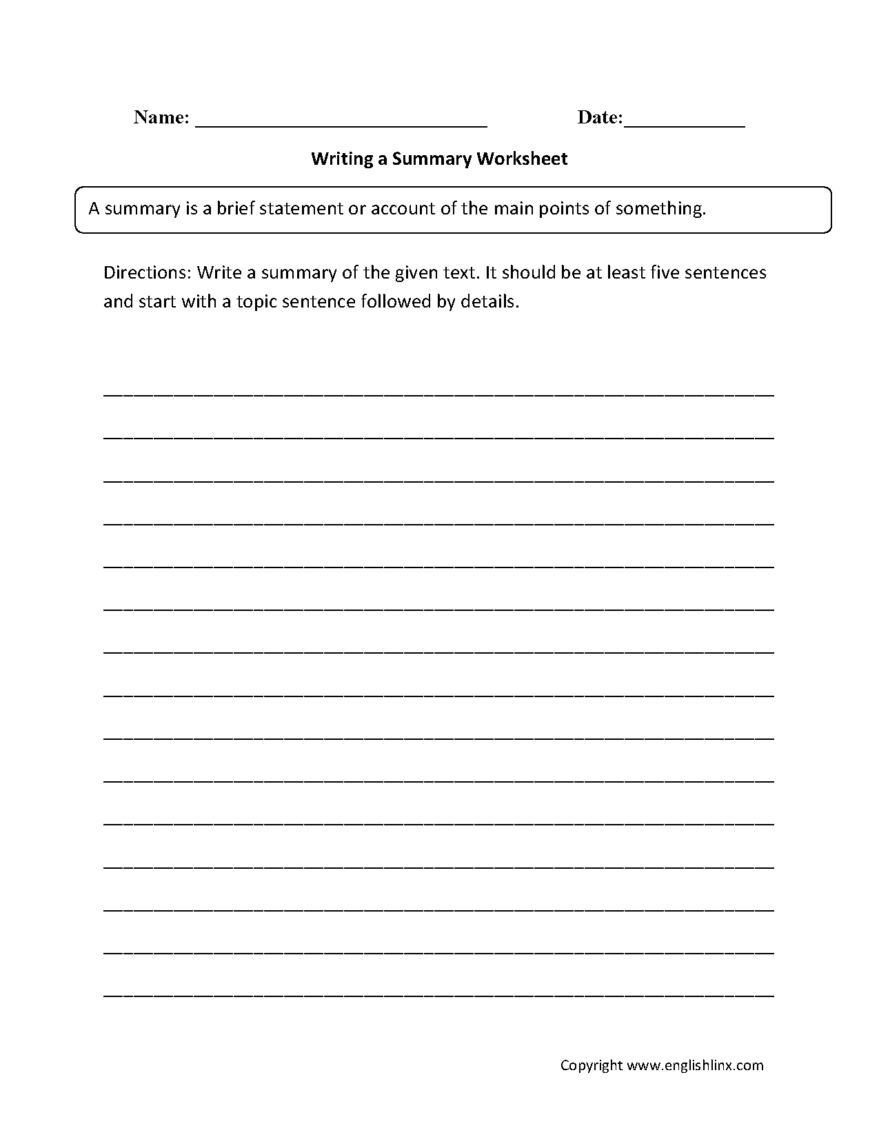Free Printable Summarizing Worksheets 4Th Grade Free Printable Free Printable Summarizing Worksheets 4Th Grade Free Printable