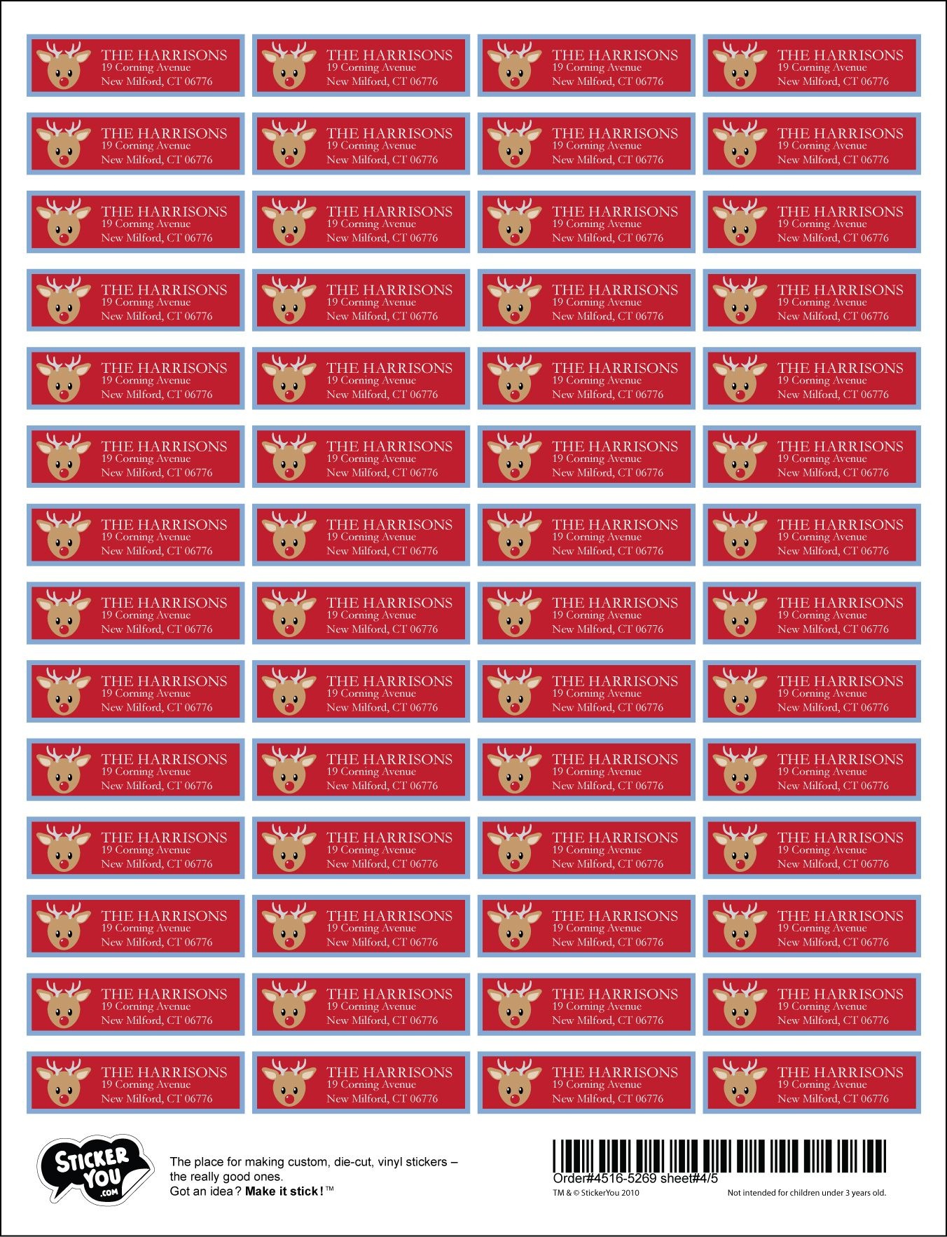 1 789 Address Label Templates Free Printable Christmas Return Address 