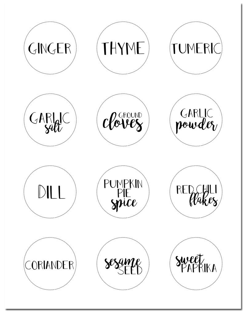 Free Printable Spice Labels Free Printable