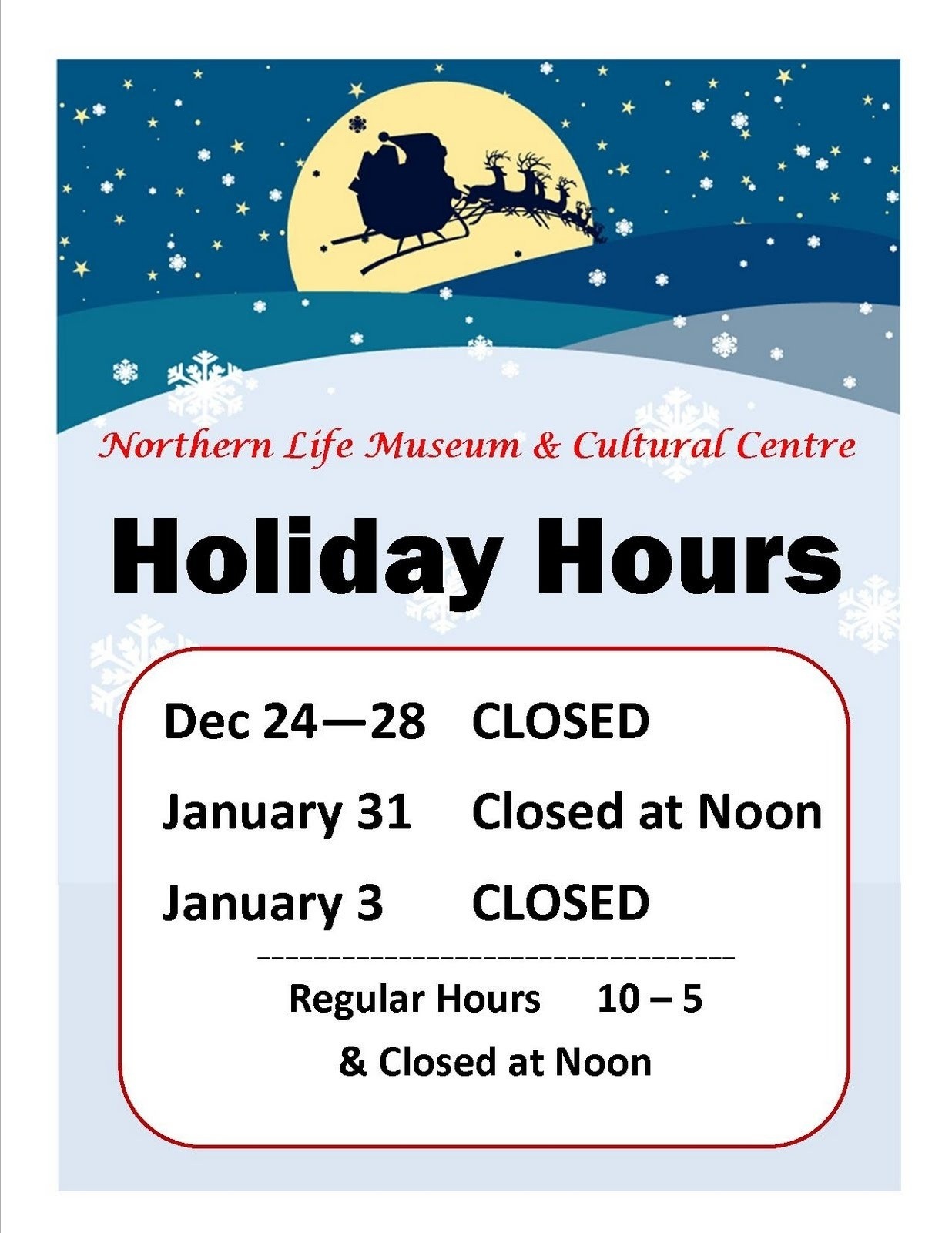 Printable Closed For The Holiday Sign Template