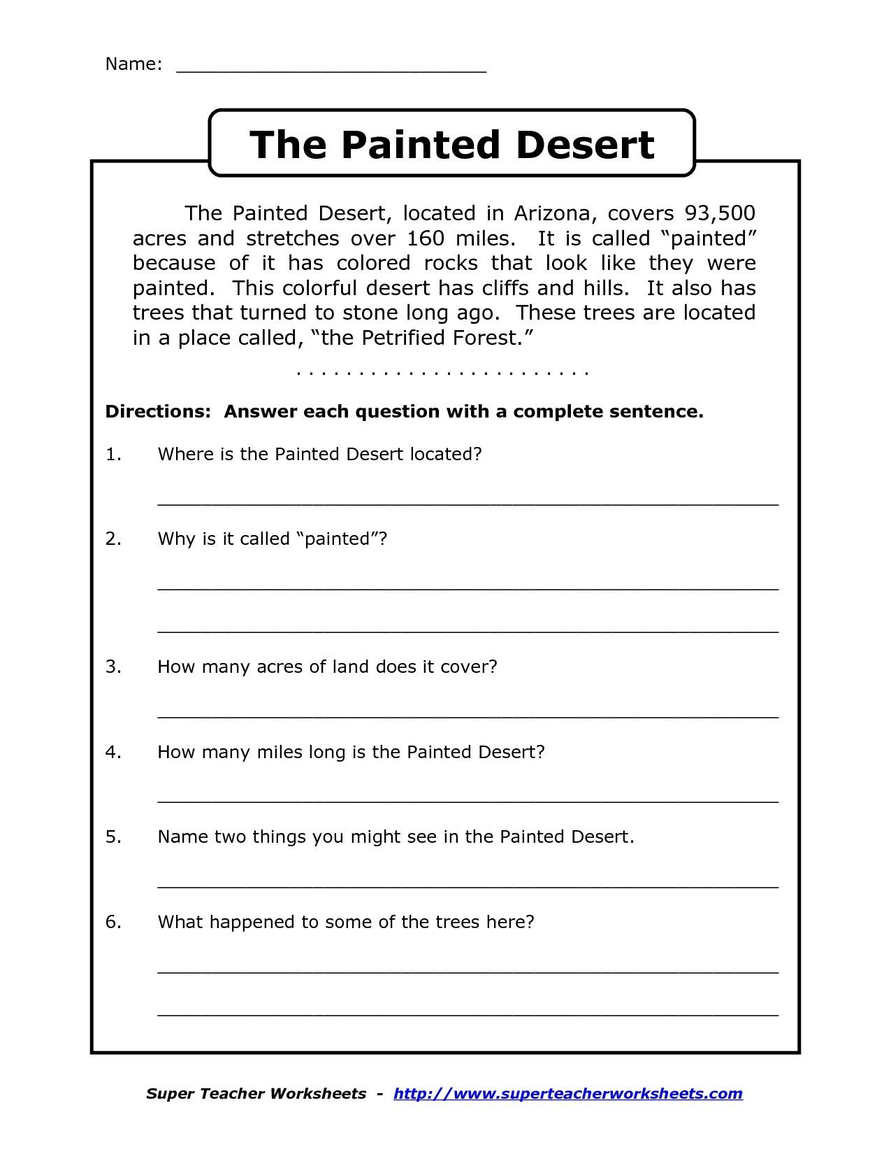 Free Printable Reading Passages For 3Rd Grade Free Printable Free Printable Reading Passages For 3Rd Grade Free Printable