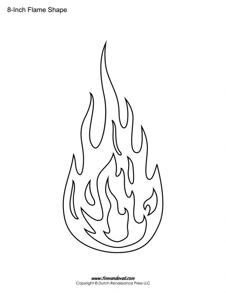Printable Flame Stickers Flame Templates Flame Shapes Free 