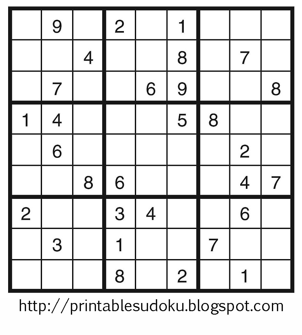 Printable Sudoku - Free Printable Sudoku Puzzles | Free Printable Printable Sudoku - Free Printable Sudoku Puzzles | Free Printable