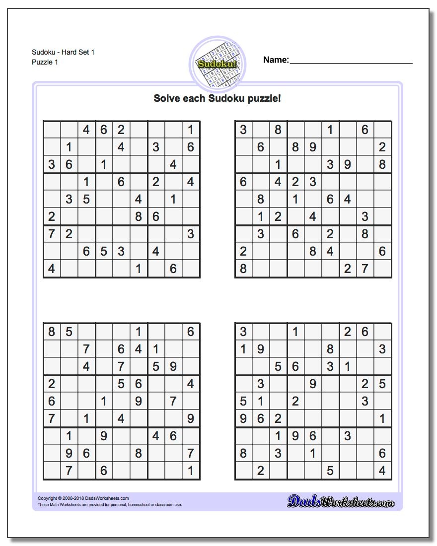 Easy Sudoku Printable Free Sudoku Printable Sudoku For Kids Beginners 