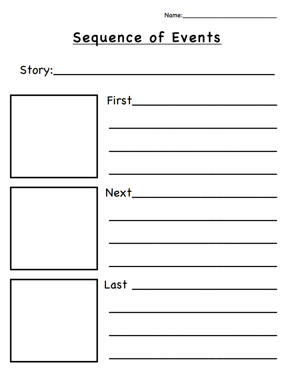 Free Printable Sequence Of Events Graphic Organizer Free Printable