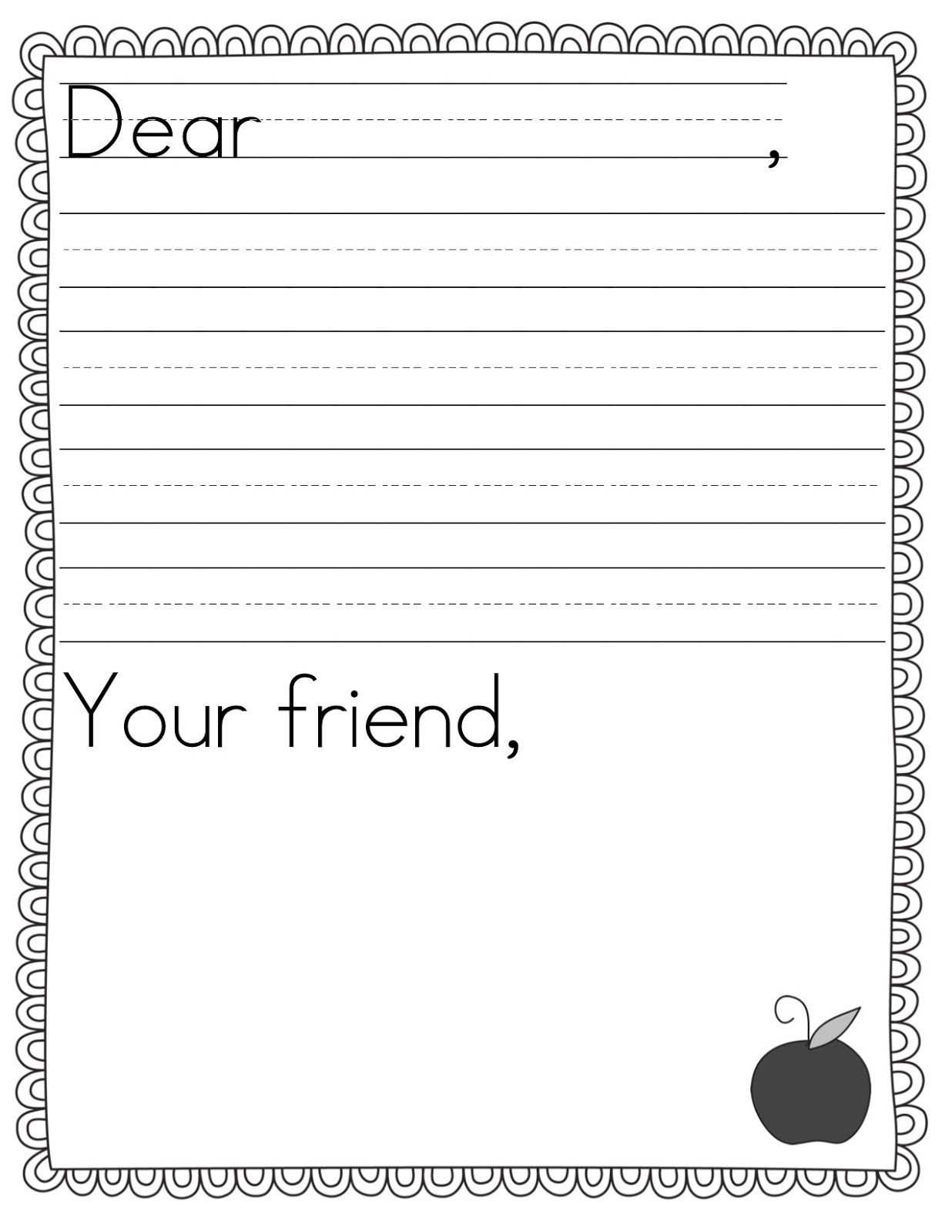 Free Templates For Writing Letters