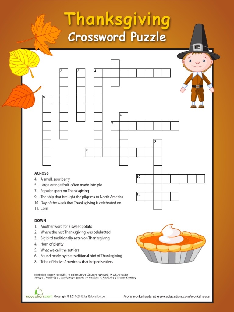 Free Printable Thanksgiving Worksheets For Middle School Free Printable