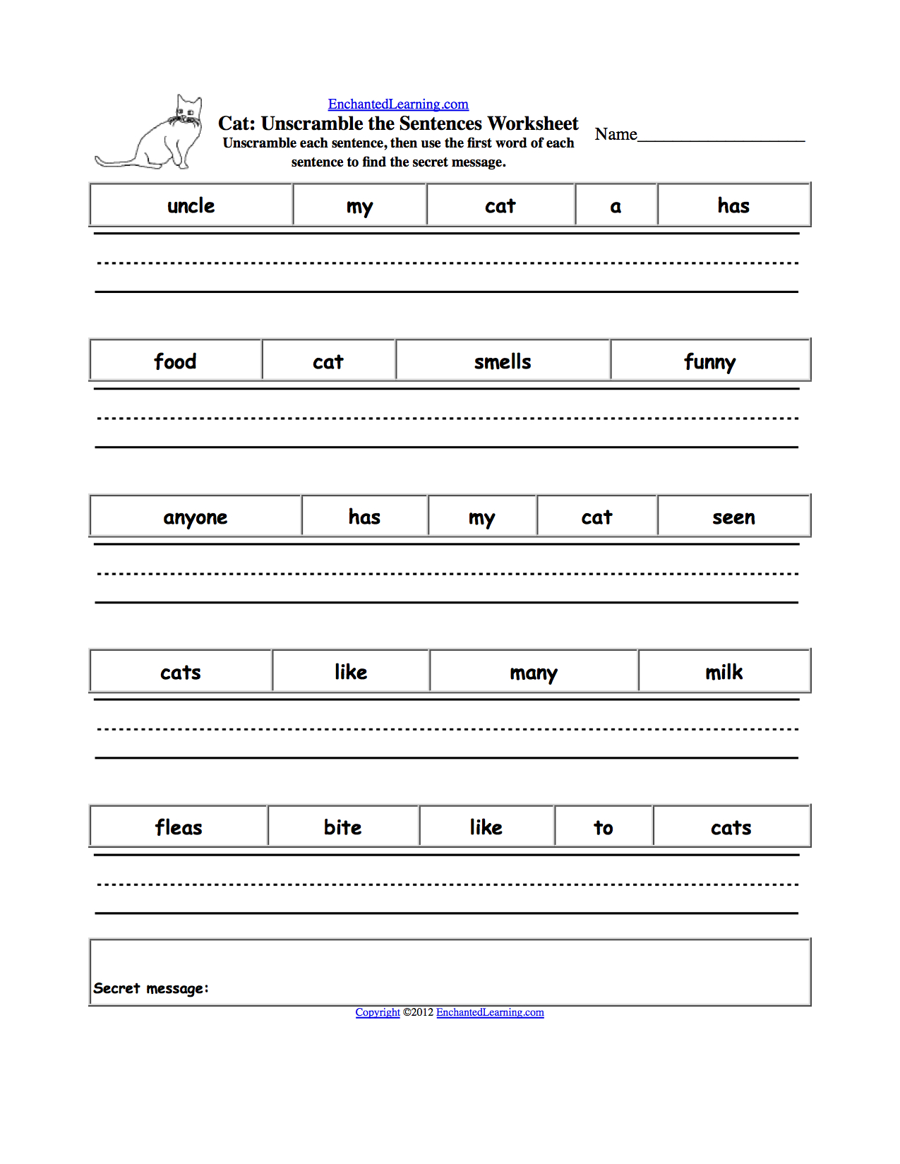 Free Printable Scrambled Sentences Worksheets Free Printable Free Printable Scrambled Sentences Worksheets Free Printable