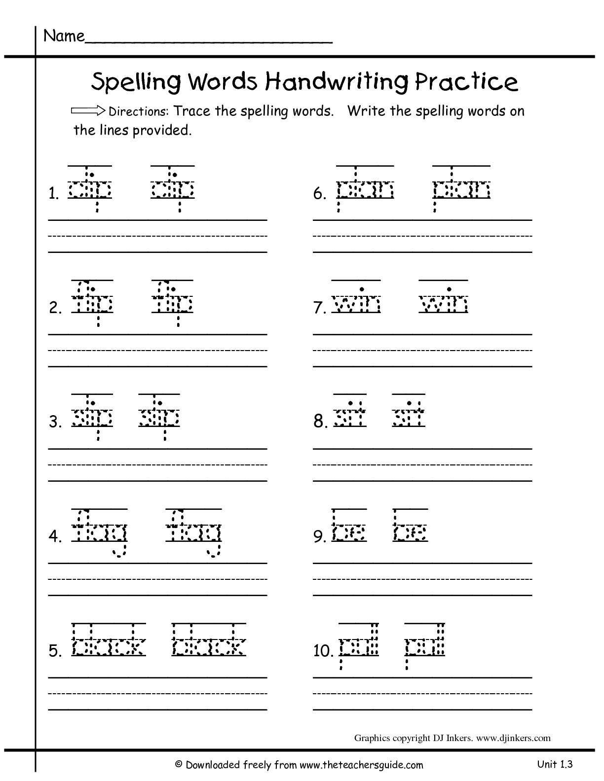 Free Printable Worksheets For 1St Grade Language Arts Free Printable